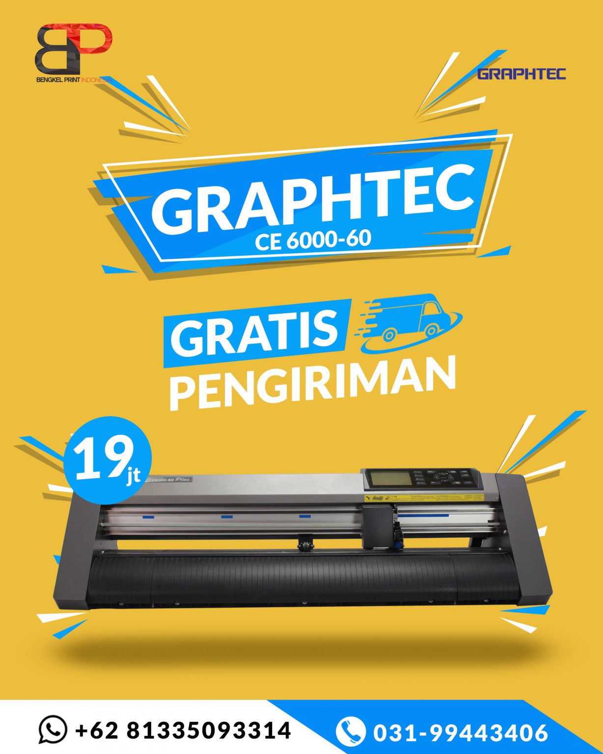 Cutting Sticker Graphtec 60cm SURABAYA | Bengkel Print Indonesia
